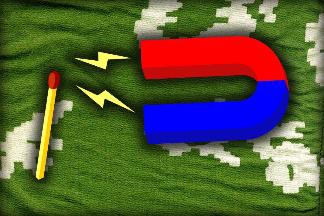 Как положить спички в коробок с помощью магнита - Фокус со спичками.