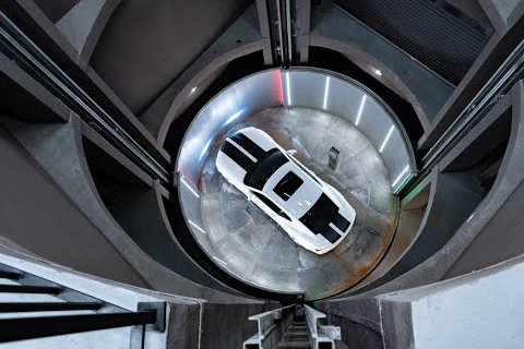 Вращающийся на 360° автомобильный лифт для подземного паркинга _ PANDA LIFT - TITAN Rotary