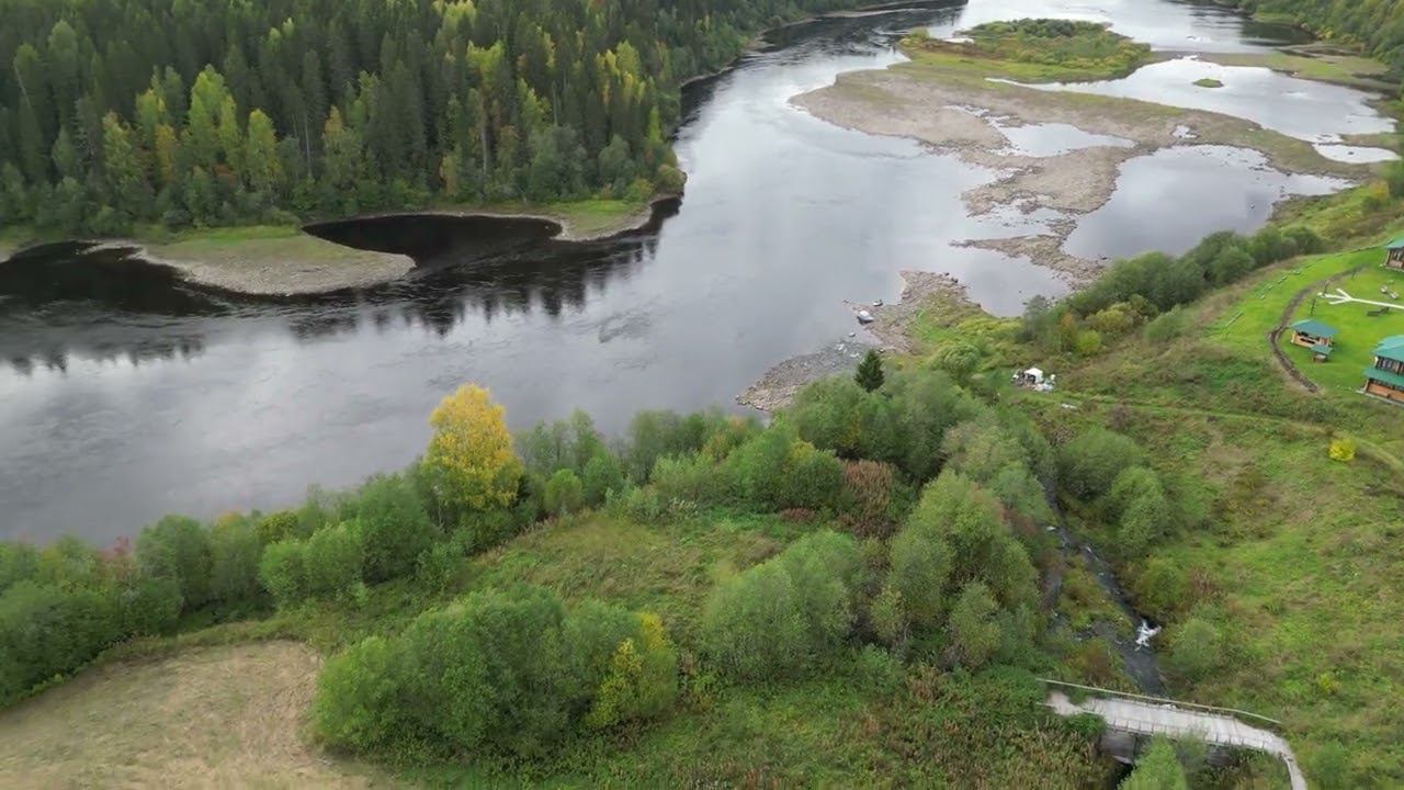 река Онега, база отдыха Маркомусы, водопады