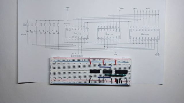 Дополнительные регистры для восьмибитного компьютера： регистр инструкций и регистр вывода