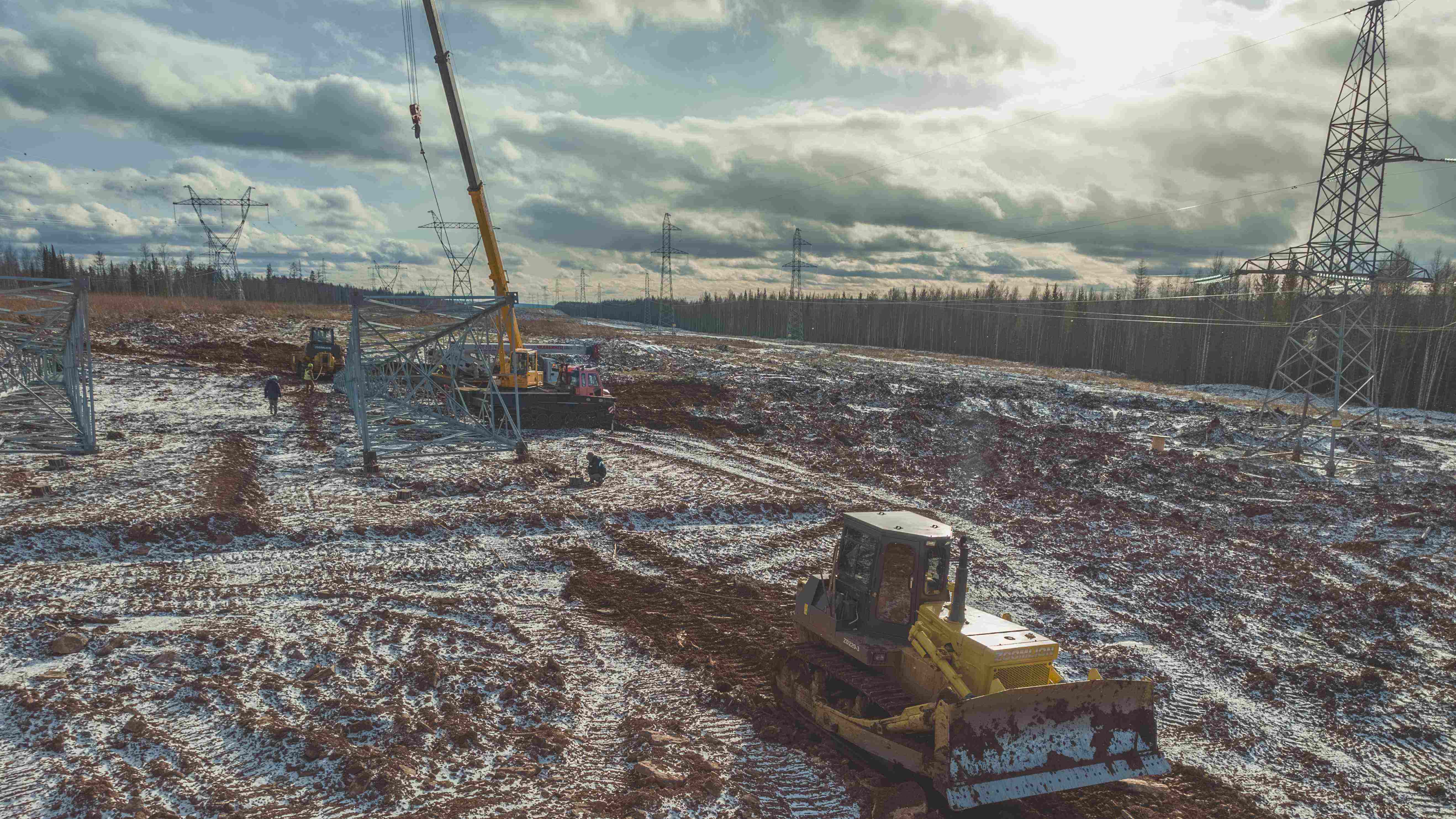 Установка анкерно-угловой опоры У500н-1
