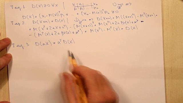 Свойства дисперсии. Тема