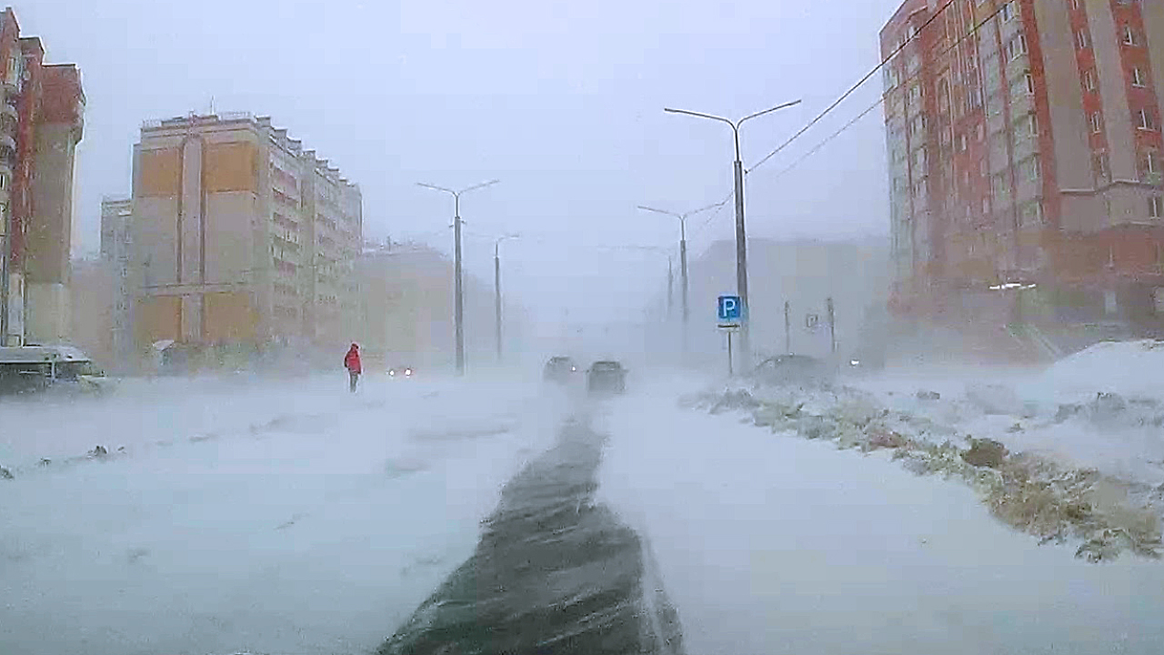 Сильная метель в Йошкар-Оле | Республика Марий Эл
