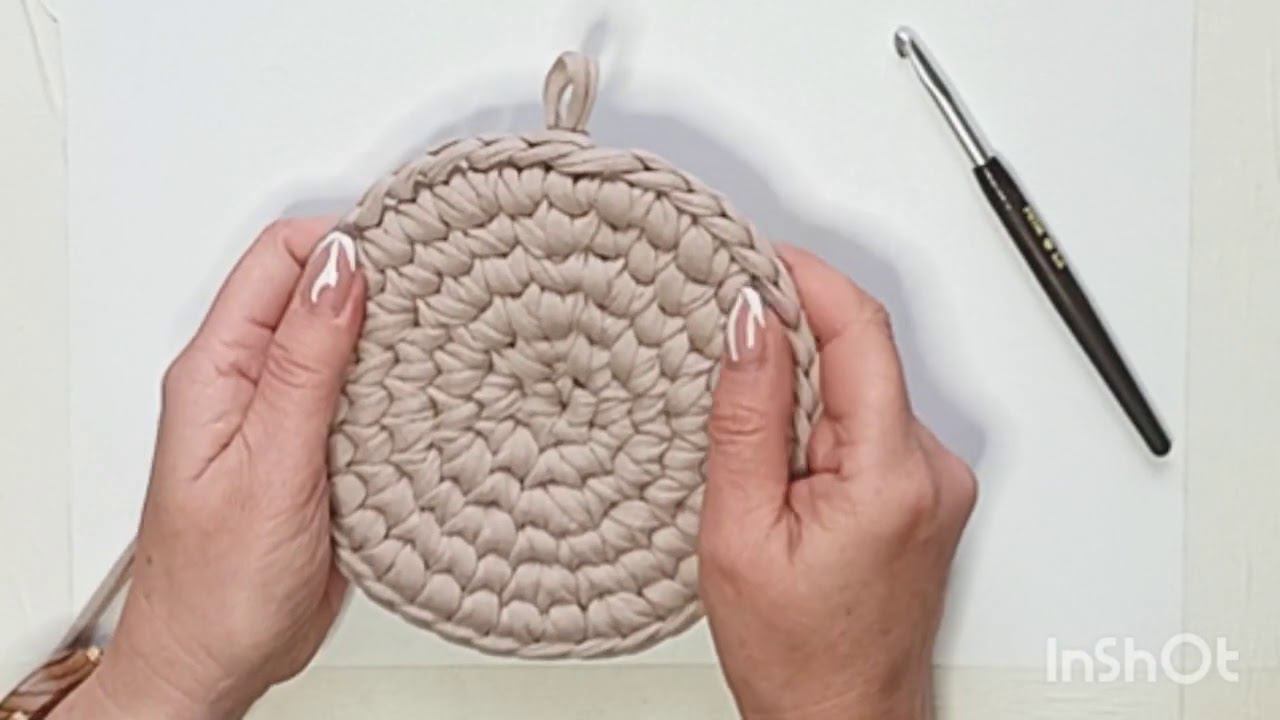 Азы вязания из трикотажной пряжи. Обвязка корзины