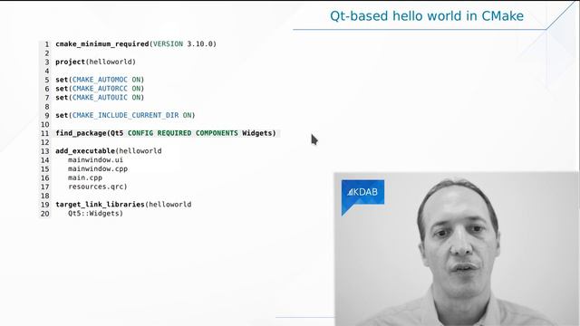 CMake and Qt (Part 3) - Hello World in CMake