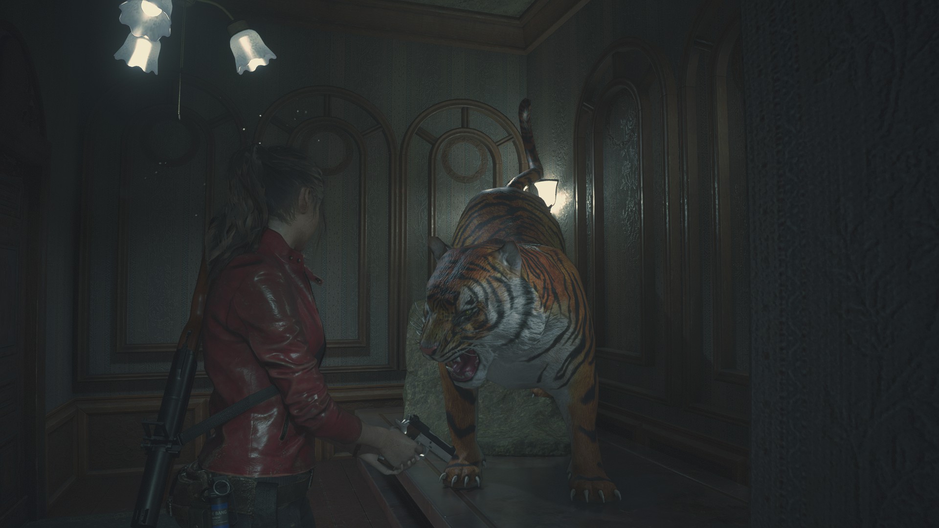 Resident Evil 2 Remake Claire Redfield. Scenery A. Part4. Шеф полиции Айронс похищает Шерри.