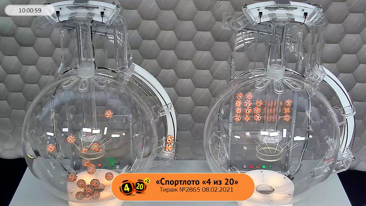 Столото представляет | Лотерея «Спортлото «4 из 20». Тираж № 2865 от 08.02.2021 г.