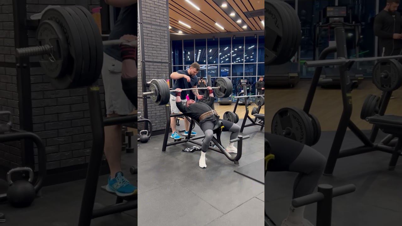 Жим на наклонной скамье 200кг / Тимур Айдосов #video #live #sport #сила #motivation
