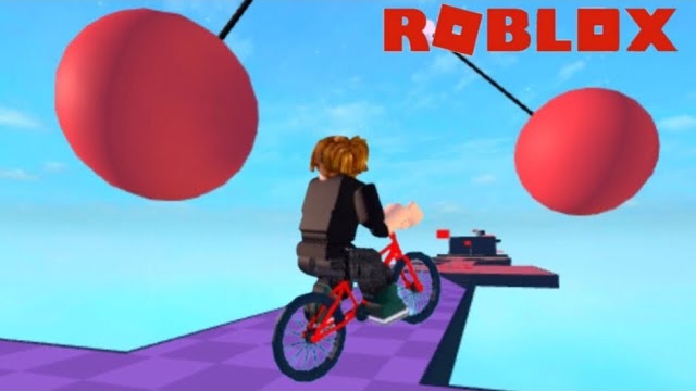 Прохожу ПАРКУР на ВЕЛОСИПЕДЕ в ROBLOX!!!