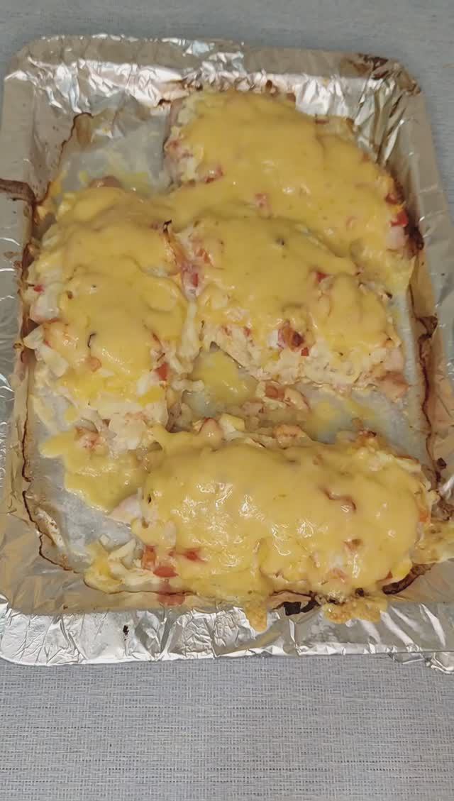 Куриные отбивные под шубой