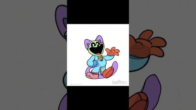 My oc smiling critters_CatPaw🐱__@CG5 __#youtube #ibispaintx #capcut #shorts #smilingcritters