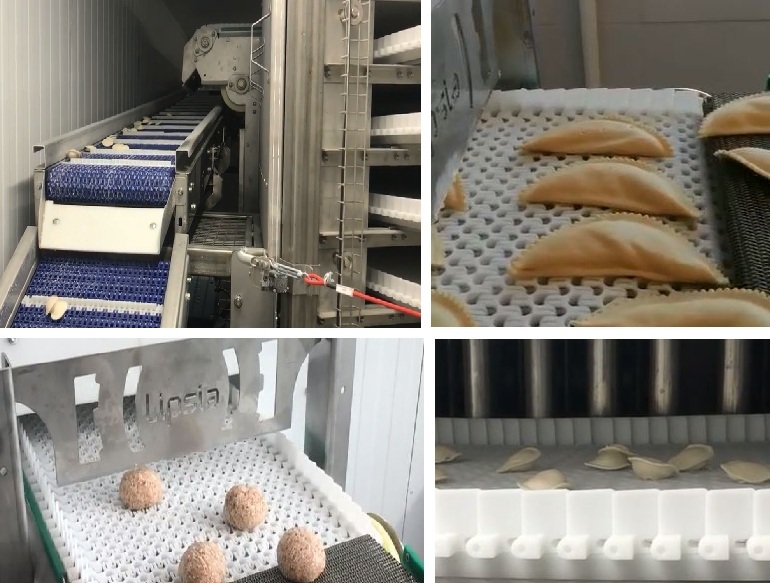 Спиральный фризер для полуфабрикатов (чебуреки, хинкали, тефтели...)