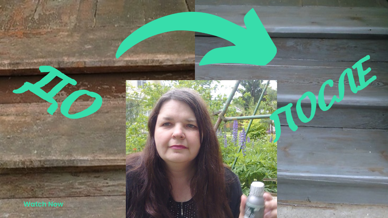 Реставрация деревянного крыльца на старой даче женскими руками