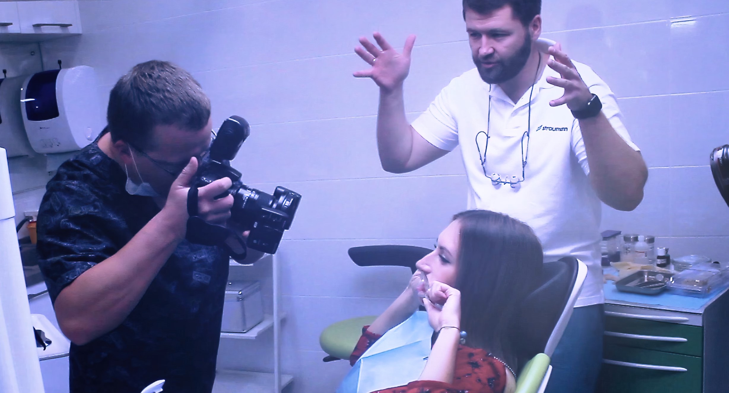 БЭКСТЕЙДЖ фотосессии в стоматологии. Съемка ВИДЕО для медицины