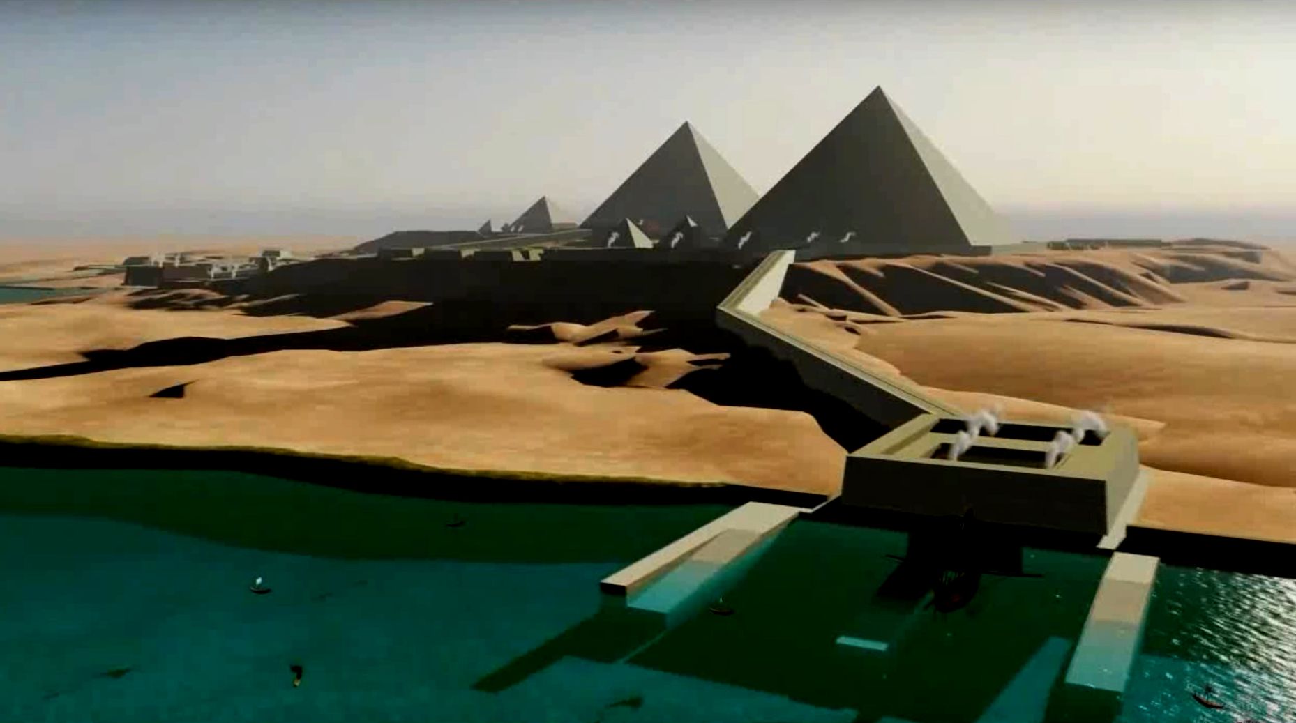 Пирамиды в Гизе. Реконструкция