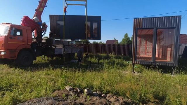 Монтаж модульного дома