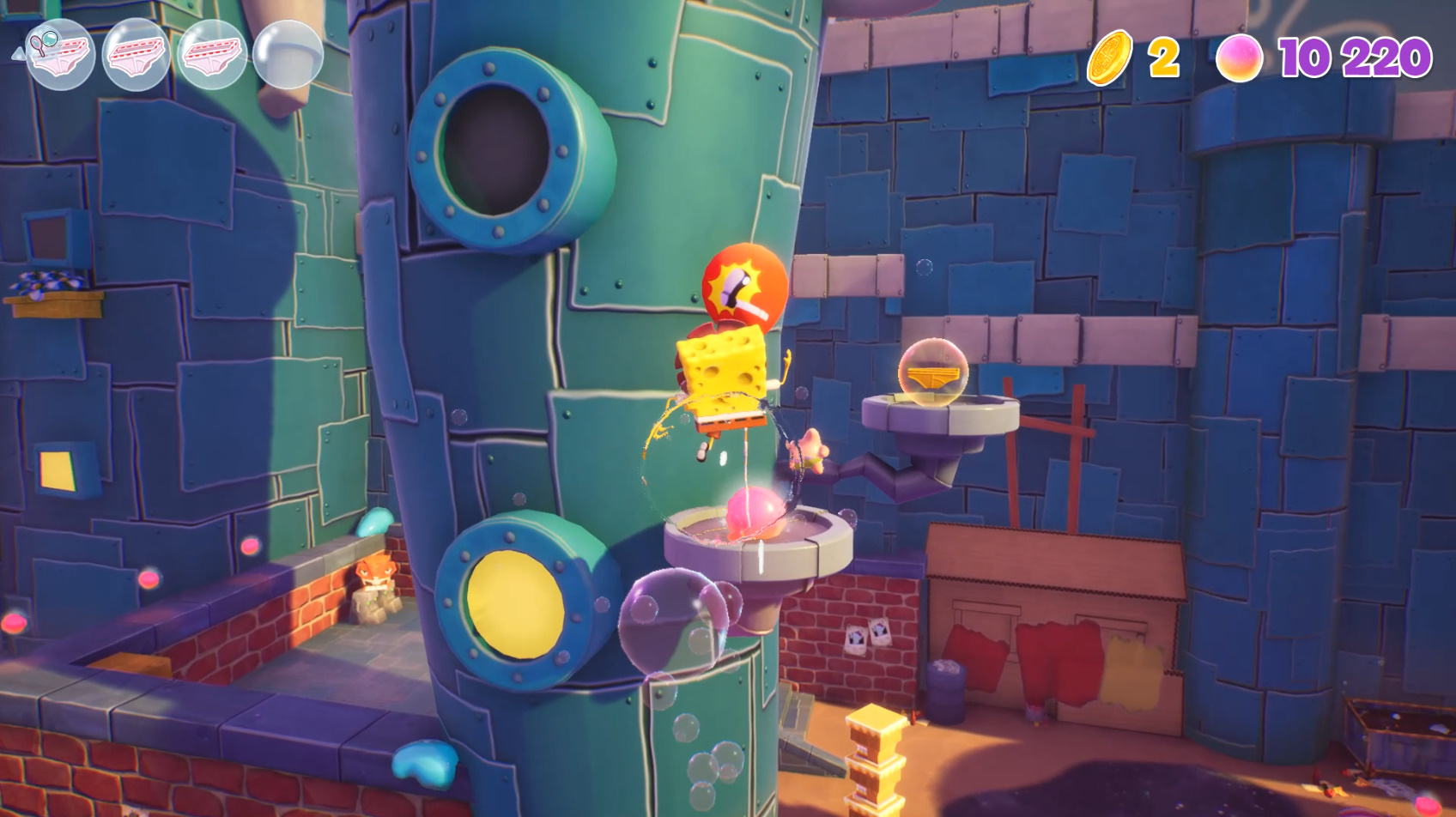 SpongeBob SquarePants The Cosmic Shake Прохождение 5 Золотые трусы  Карате-центр Бикини Боттом