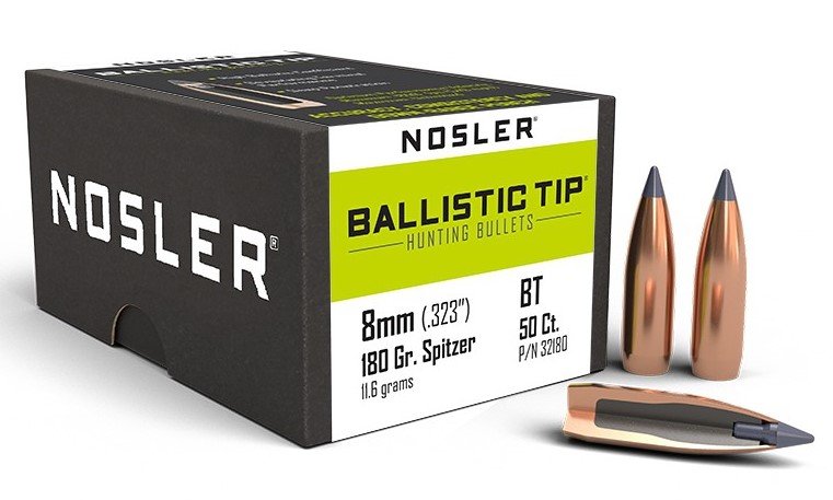 Nosler Ballistic Tip Hunting .323/8mm 180gr/11,6грамм BC-0,394