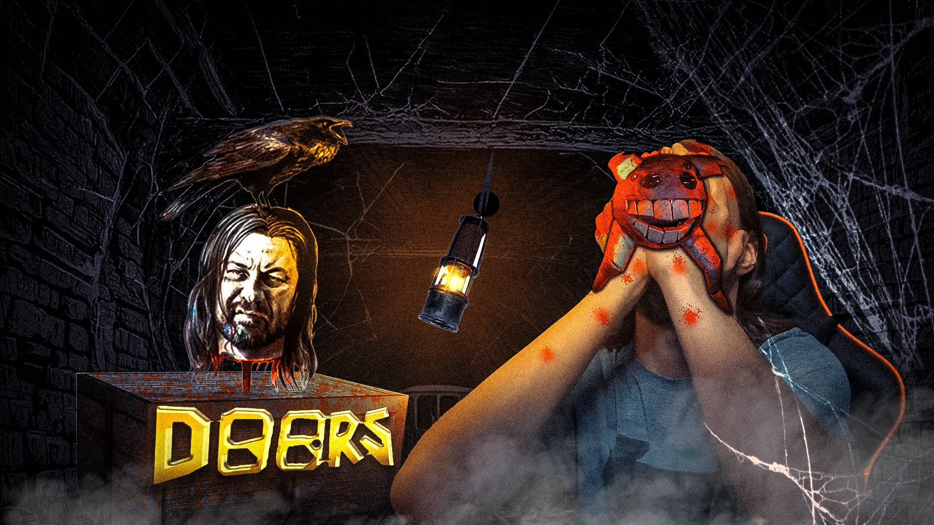 СТРАШНЫЙ МОНСТР СЕЛ НАМ НА ЛИЦО В ШАХТАХ [ROBLOX DOORS]#3