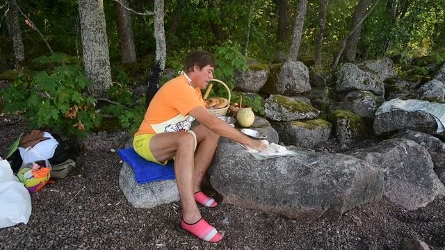 Необычные чебуреки на природе в казане