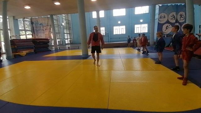 Детская тренировка по боевому самбо, тренер Потапов Денис Сергеевич