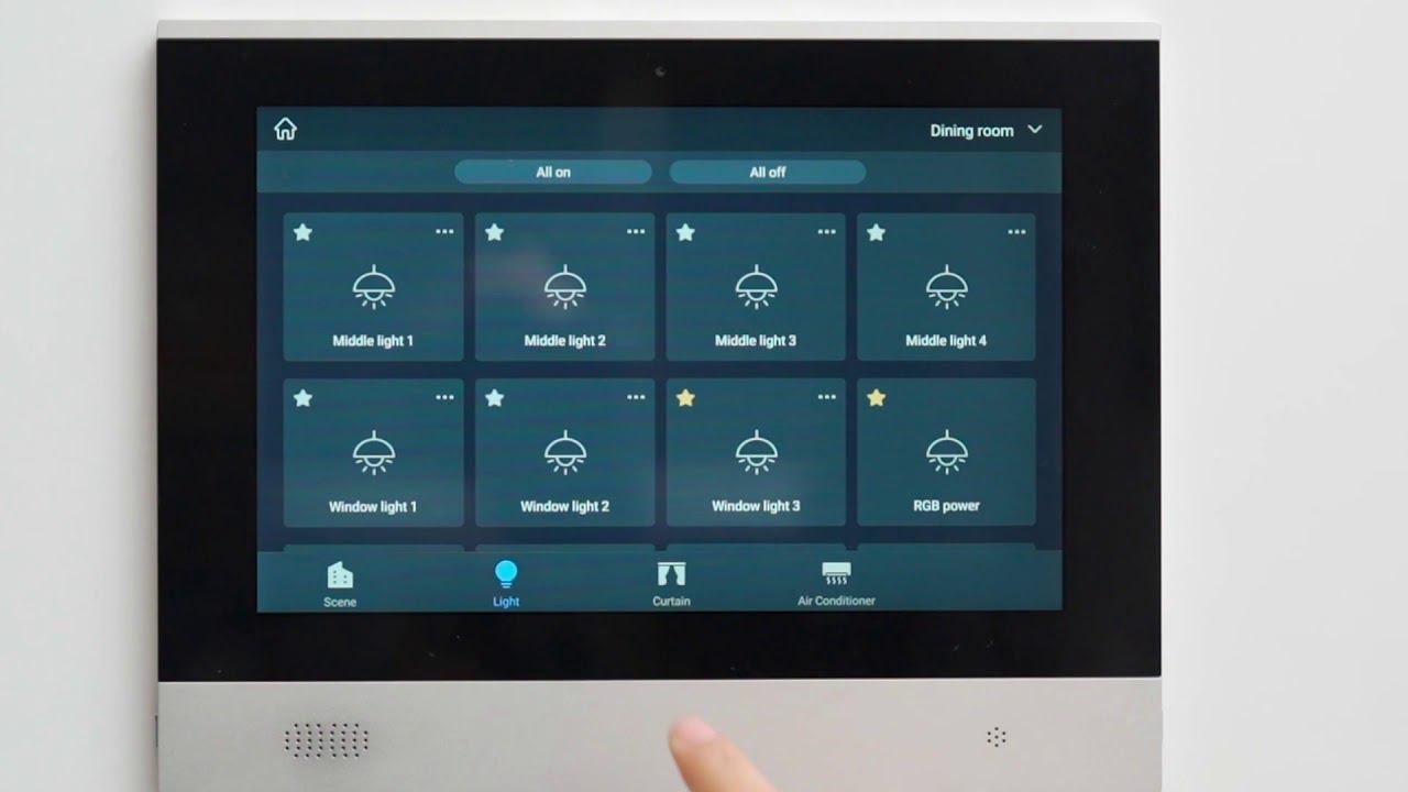 Интерфейс WallApp | Сенсорная панель управления S10 | HDL Automation Russia