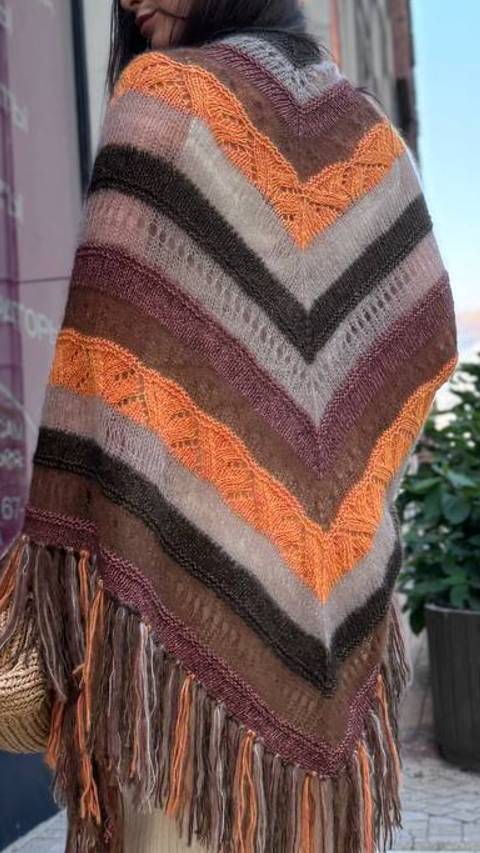 Шаль спицами