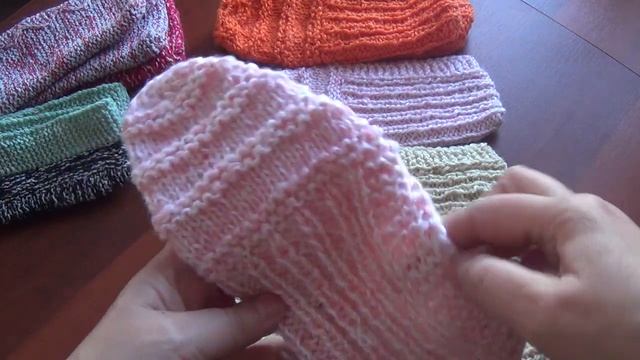 Следочки спицами.