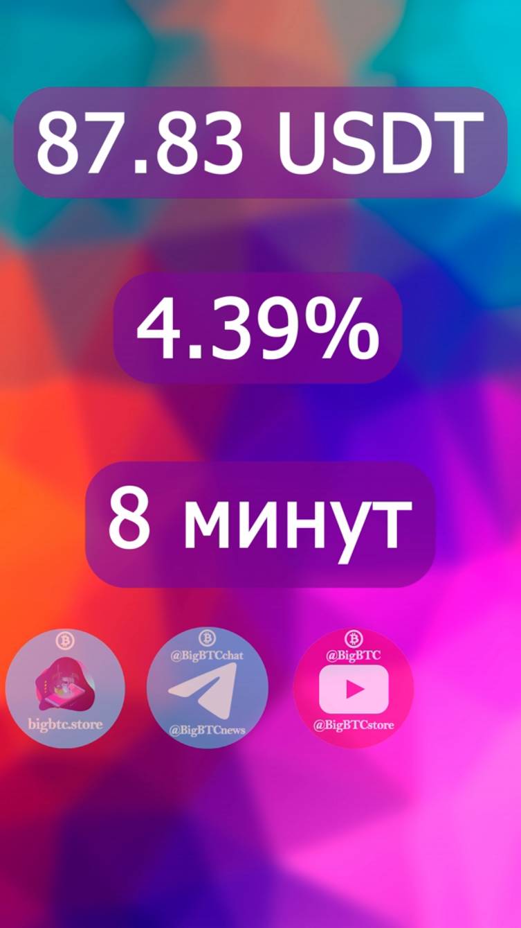 🤑+8800 рублей за 8 минут | Спред +4.39% #арбитраж c @BigBTC