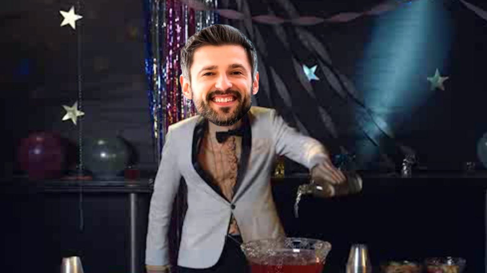 Видео открытка "Танец в баре" для поздравления мужчины с днем рождения