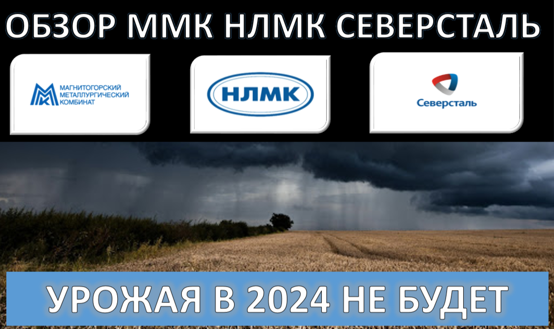 Урожая в 2024 году не будет. Обзор металлургического сектора и компаний Северсталь, ММК, НЛМК.