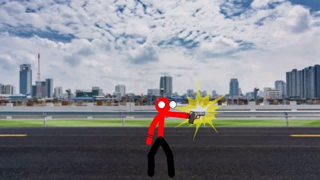 Красный стикман