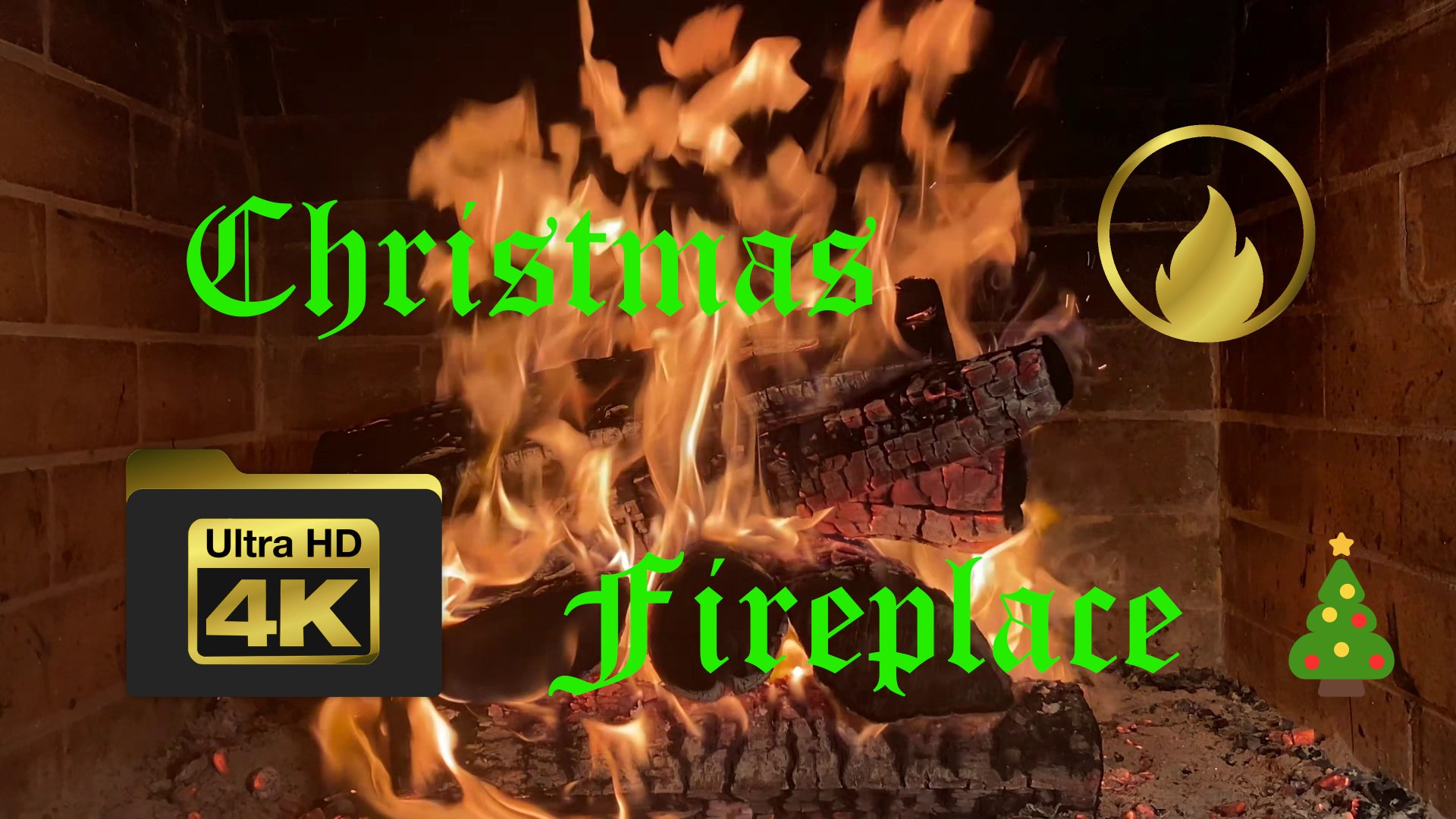 🔥 Рождественский камин: согревающий микс огня и музыки в 4K
