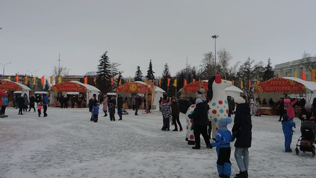 Самара. Площадь Куйбышева. Масленица 2023. Видео 2.