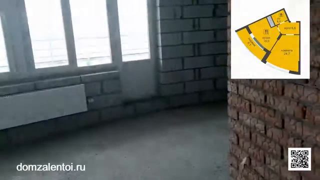 ЖК Монолит 1 к квартира 60м2 без отделки 3 корпус