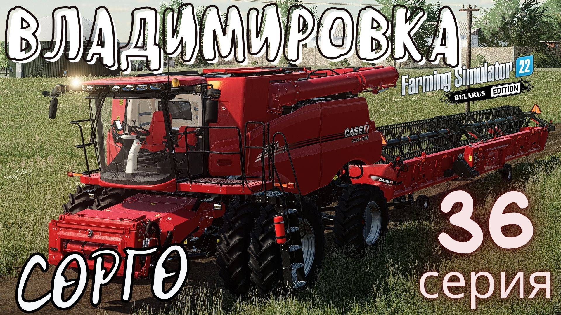 Farming simulator 22 жатва СОРГО комбайном CASE 36 серия | карта Владимировка💪 МАЗ #FS22