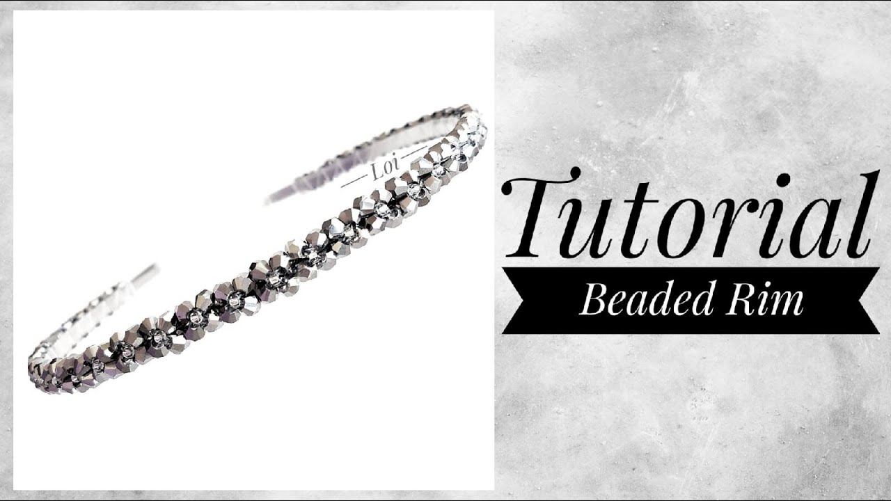 Мастер-класс: Ободок из биконусов 4мм и бисера | #Tutorial - The rim is made of biconuses and beads