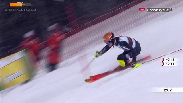 Горные лыжи. Кубок мира. Шладминг. Слалом. Мужчины. 1-я попытка.mp4