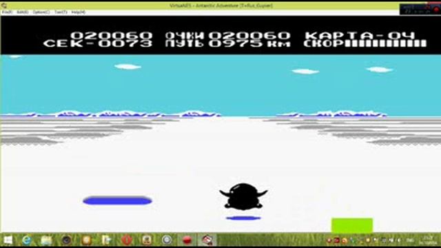 Antarctic Adventure, 1985 г., NES \ Famicom \ "Денди". Короткий летсплей хакнутой игры.