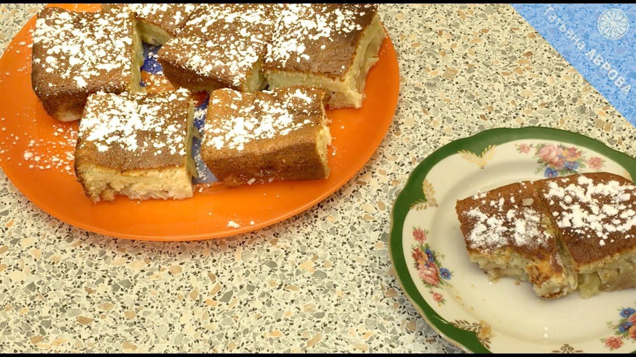 Сочный яблочный пирог на кефире