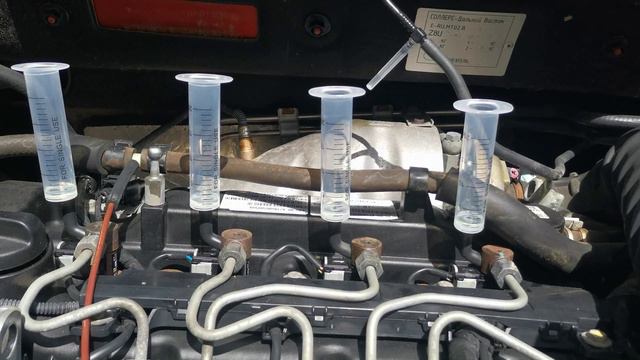 Замер объёма обратки с форсунок SsangYong Actyon New Дизель