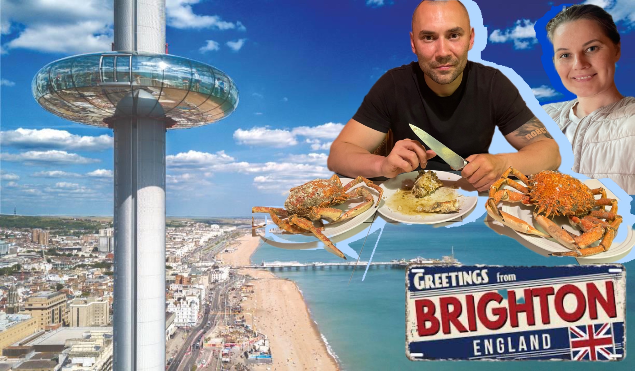 На нас напали гигантские крабы. Брайтон. Великобритания.