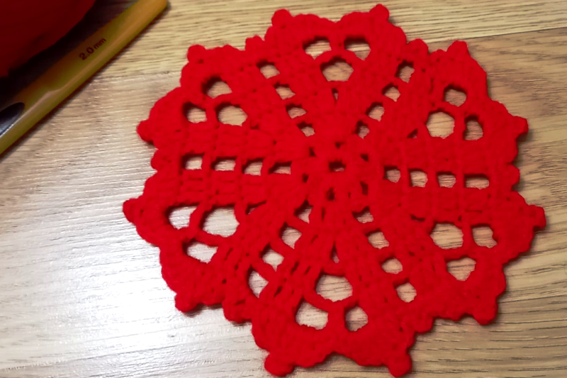 САЛФЕТКА крючком. Шесть красивых сердечек в одной салфетке!