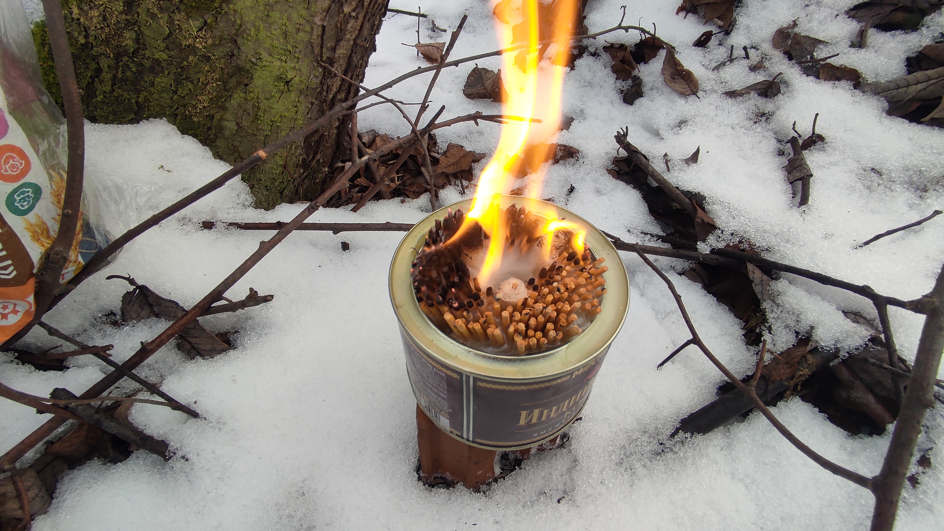 Свеча перехода Байкала - "Бамбук". 6 часов горения. Розжиг на воздухе_часть 2