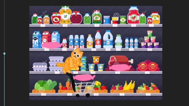 Кот шустрик в магазине!