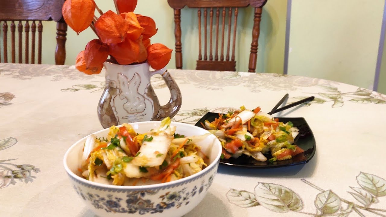 Быстрый, вкусный, хрустящий салат из пекинской капусты! Обалденная закуска!