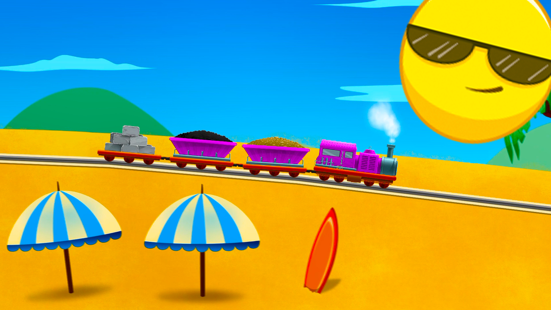 КОНСТРУКТОР ПОЕЗДОВ | Перевозим грузы на поезде с вагонами | СМАЙЛИКИ