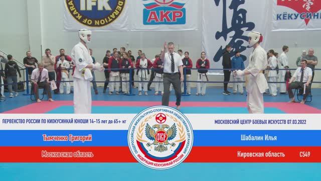 C 549  Тымченко Григорий (Московская область) - Шабалин Илья (Кировская область)