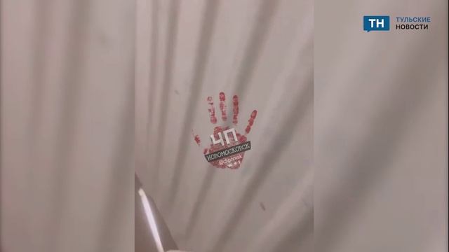 Момент обрушения крыши складского помещения в Донском с рабочими внутри