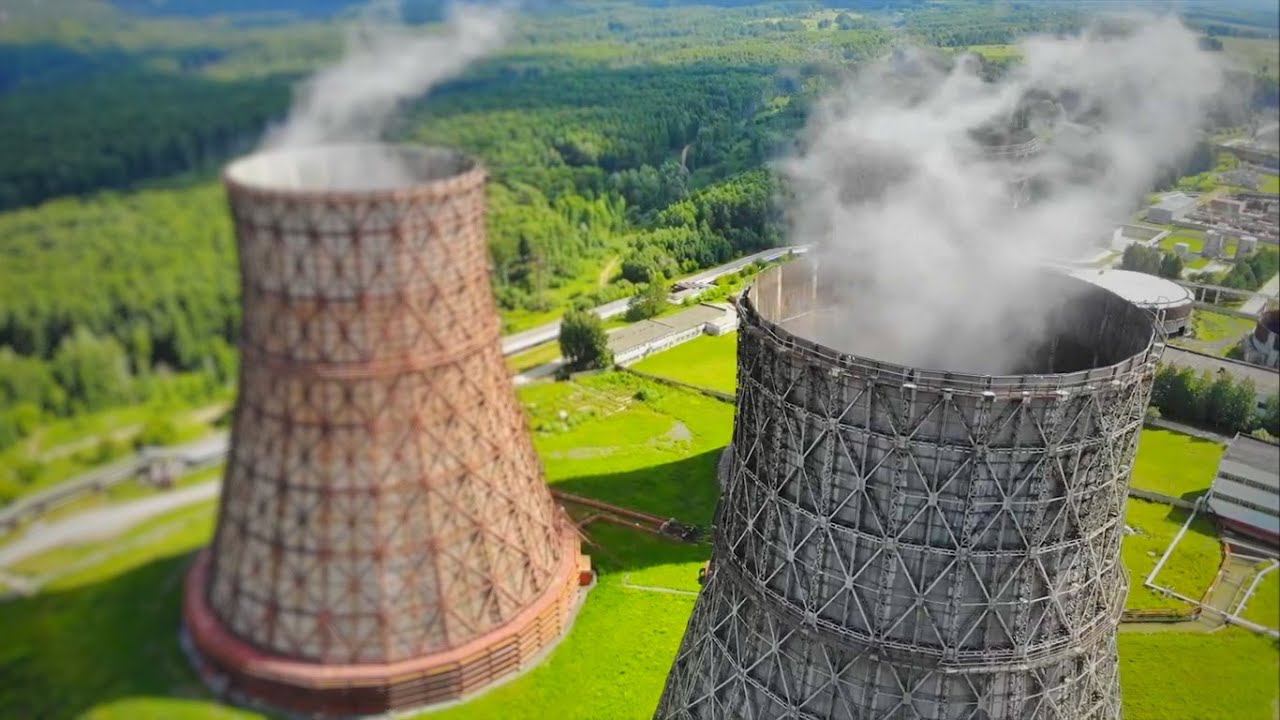 Novosibirsk 4k drone Новосибирск с высоты птичьего полета, градирни ТЭЦ 5